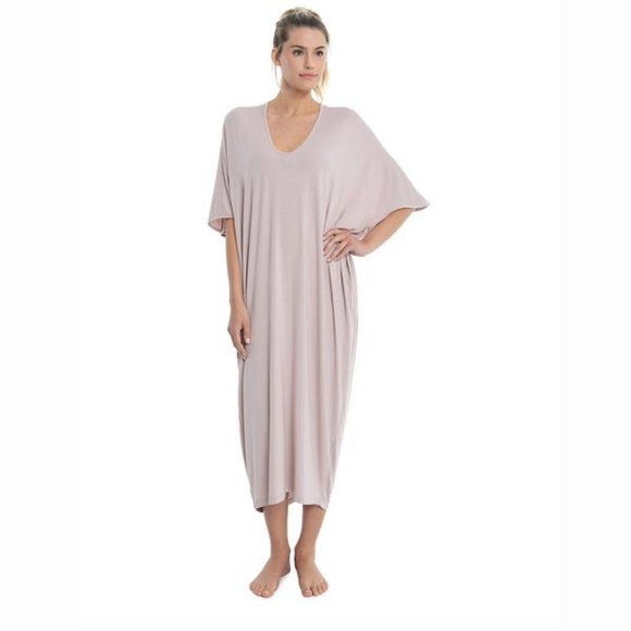 Barefoot Dreams | Dresses | Barefoot Dreams Luxe Milk Jersey Caftan ...